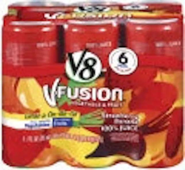 New Beverages | V8 V-Fusion Offered In Portable Single-Serve Cans ...